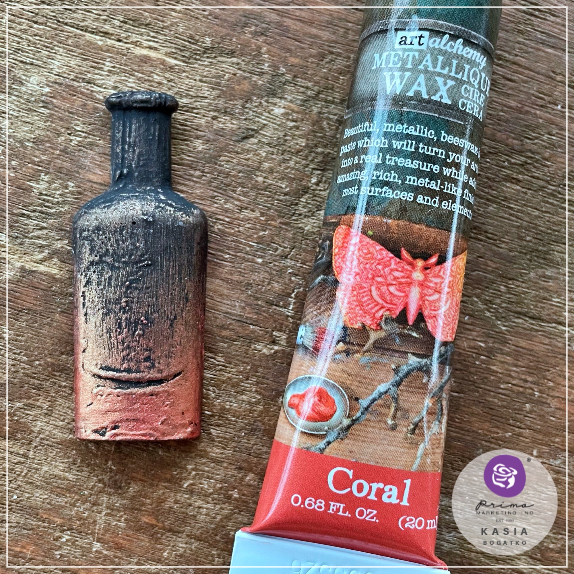 Metallique Wax Redesign with Prima Coral – Paint Me Vintage