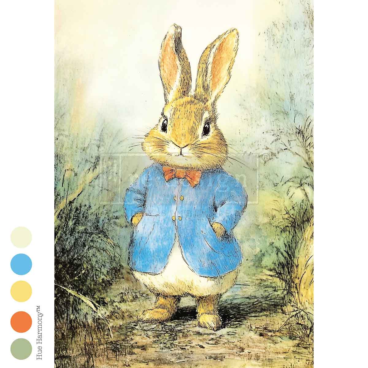 Bunny Hollow A3 Fiber Decoupage Paper peter rabbit | Paint Me Vintage