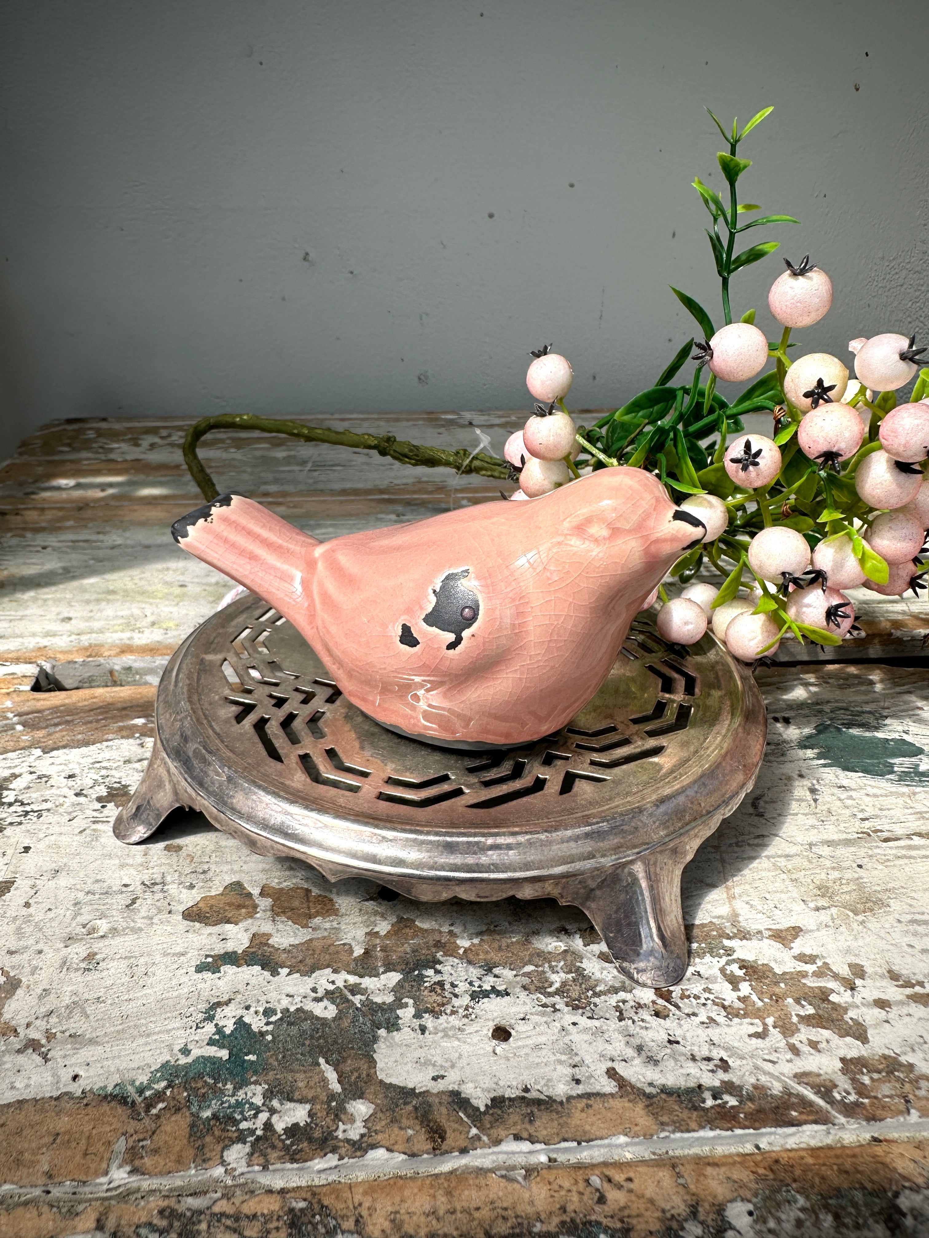 Ceramic Bird Pink small | Paint Me Vintage